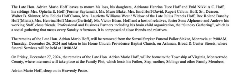 Hon. Adrian Mario Hoff – TLC Africa