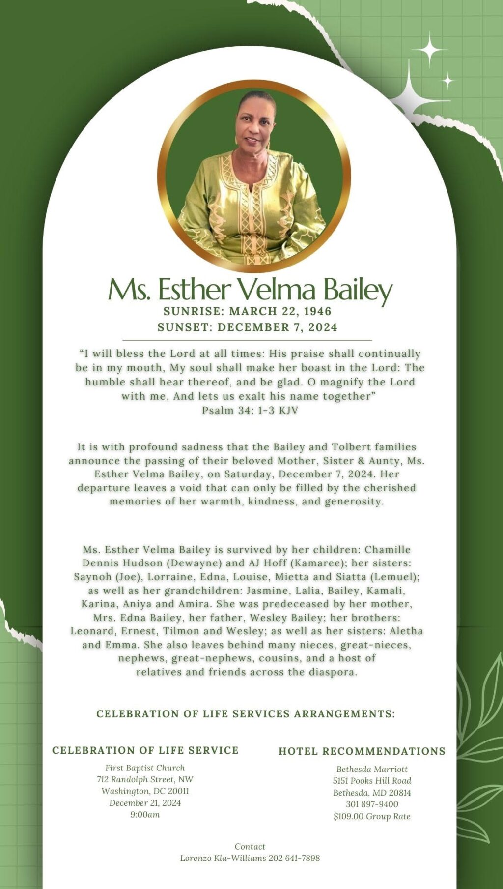 Ms. Esther Velma Bailey – TLC Africa