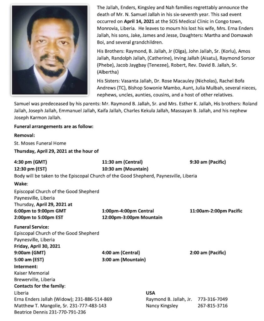 Mr. N. Samuel Jallah – TLC Africa