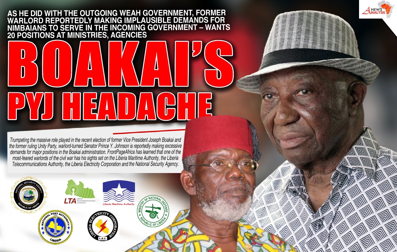 Sen. Prince Johnson’s Demands Pose Challenges for President-elect ...