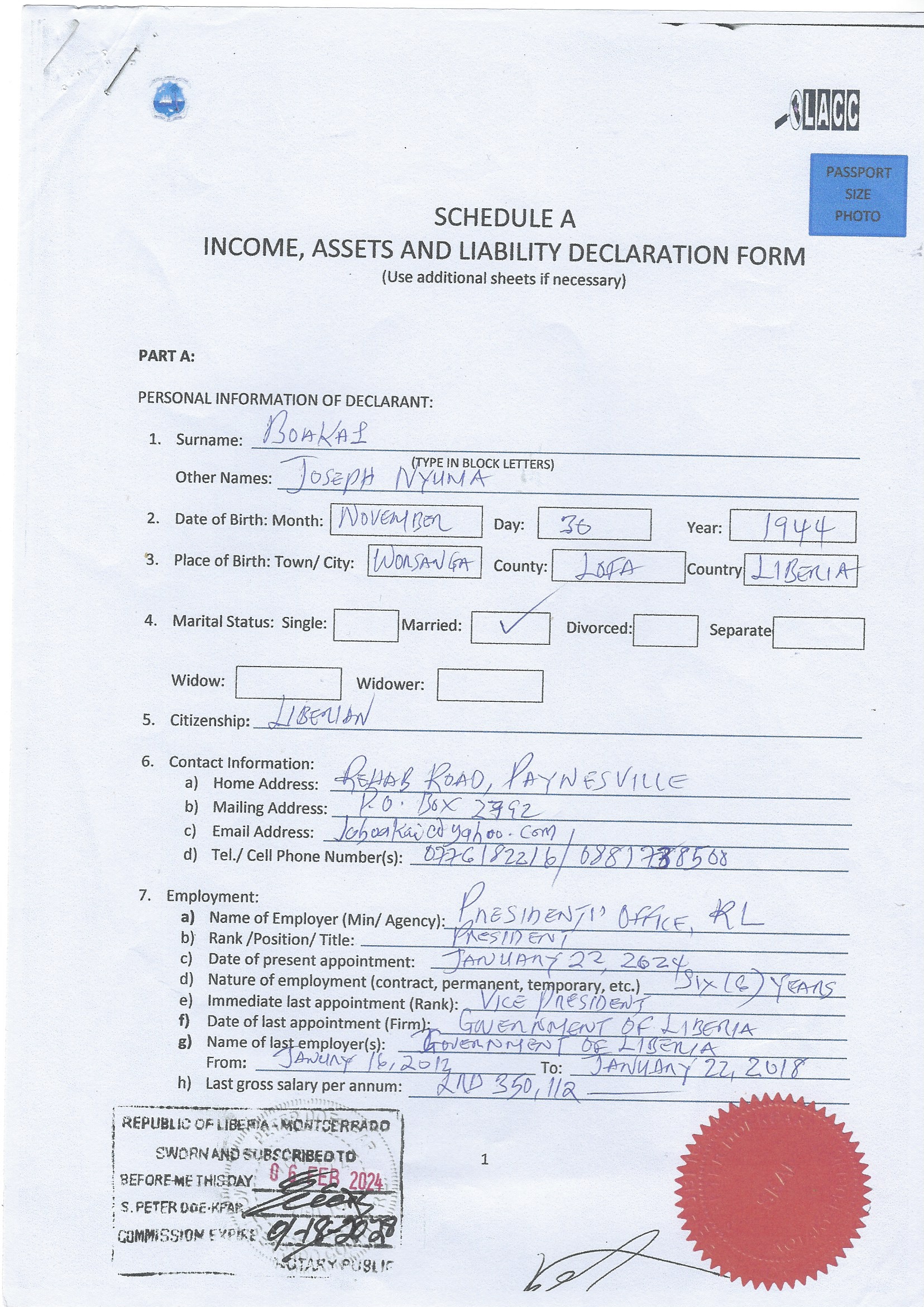 President Boakai Publishes His Assets Declaration – TLC Africa