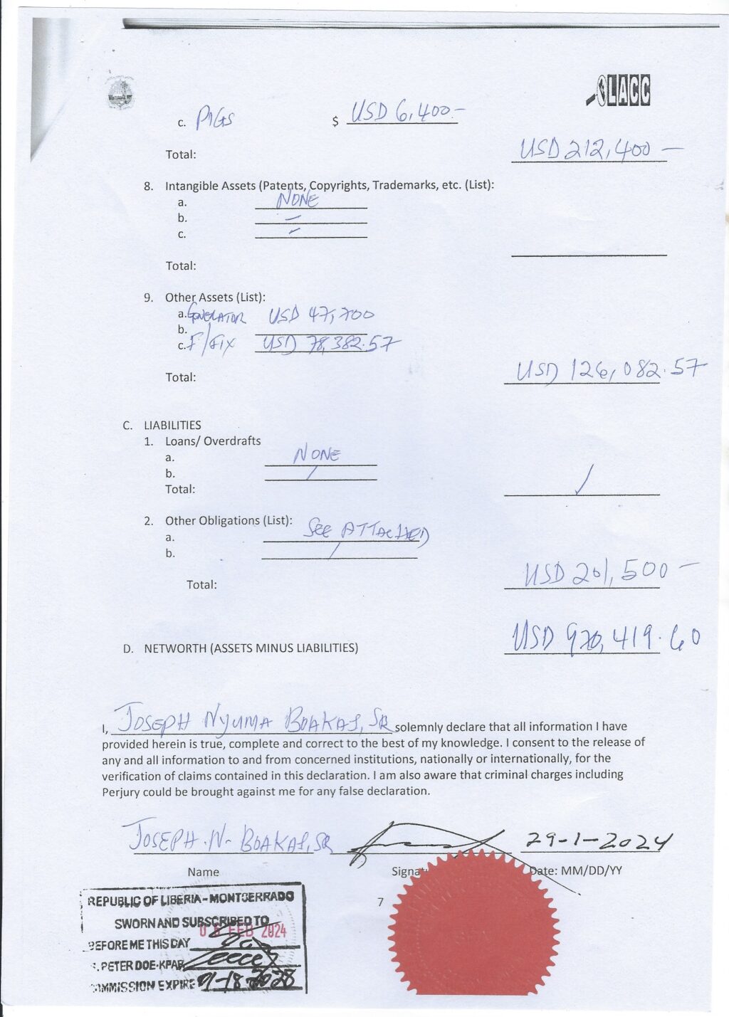 President Boakai Publishes His Assets Declaration – TLC Africa