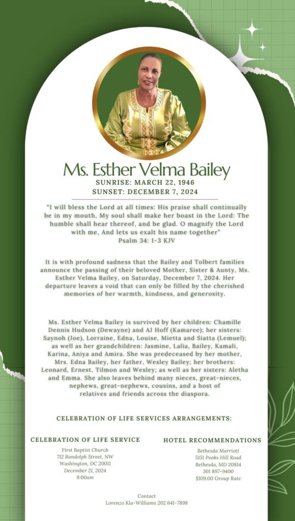 Ms. Esther Velma Bailey – TLC Africa
