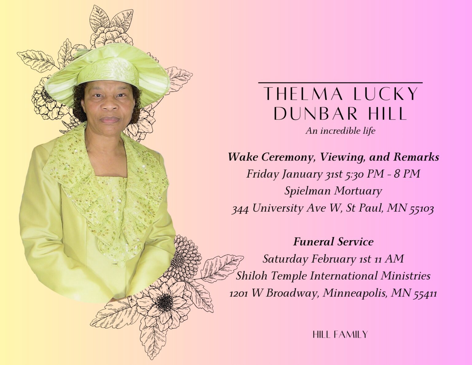 Thelma Lucky Dunbar Hill – TLC Africa